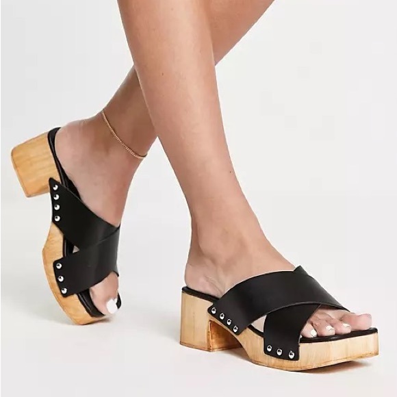 Topshop | Shoes | New Topshop Winnie Leather Clogs | Poshmark